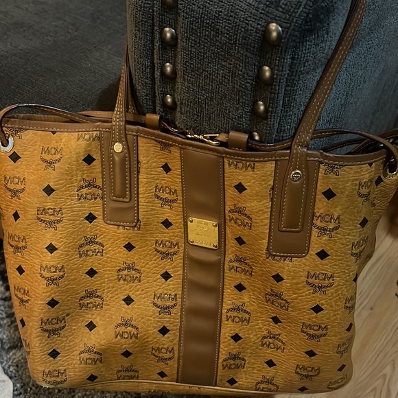 MCM | Bags | Mcm Small Reversible Monogram Tote | Poshmark